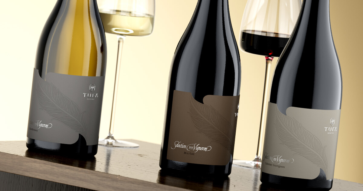 TUFA – Sélection du Vigneron | Kantina Tufa wine label designs